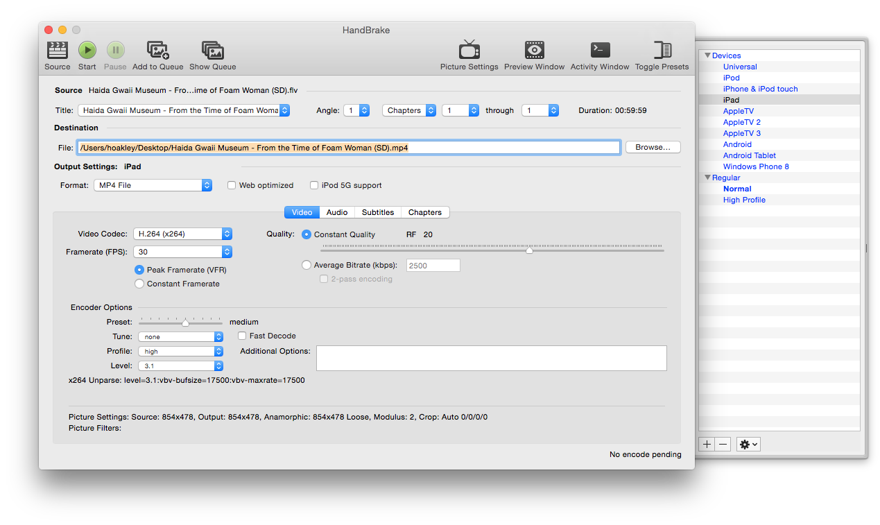 Movie Formats and Conversion – The Eclectic Light Company