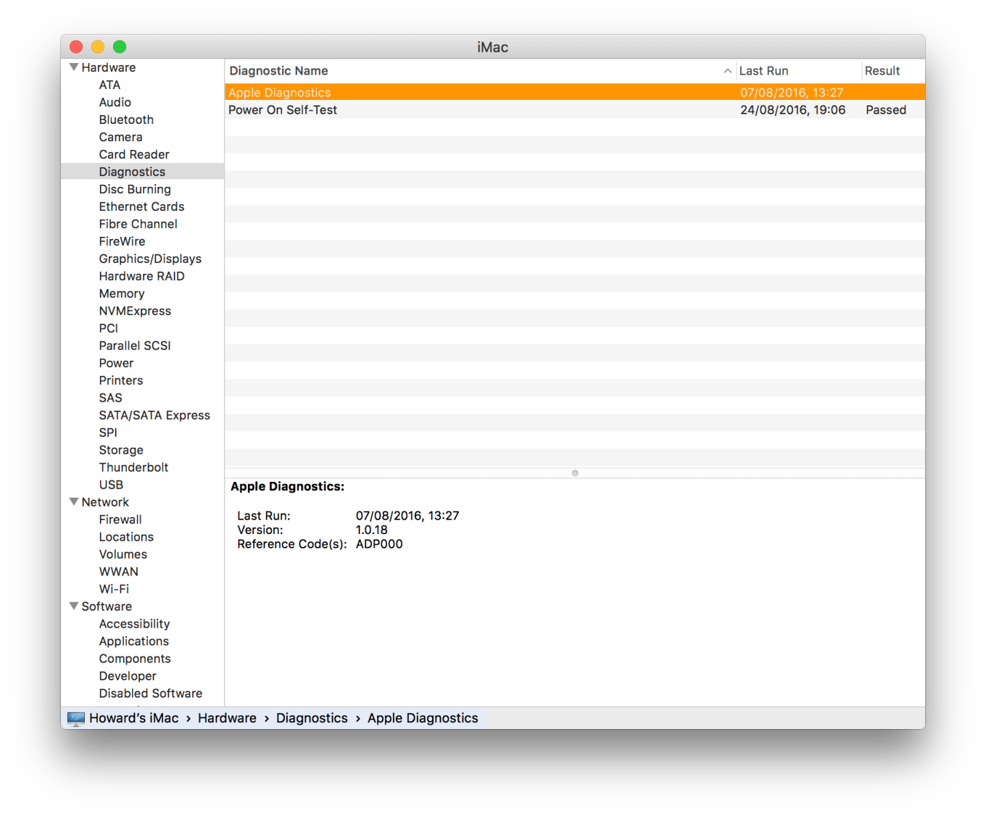 Check your Mac with hardware diagnostics or AHT – The Eclectic Light ...