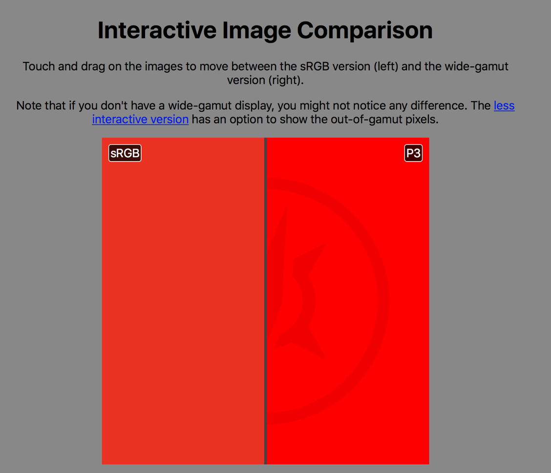 Sierra, wide colourspaces, and browser engines – The Eclectic Light Company