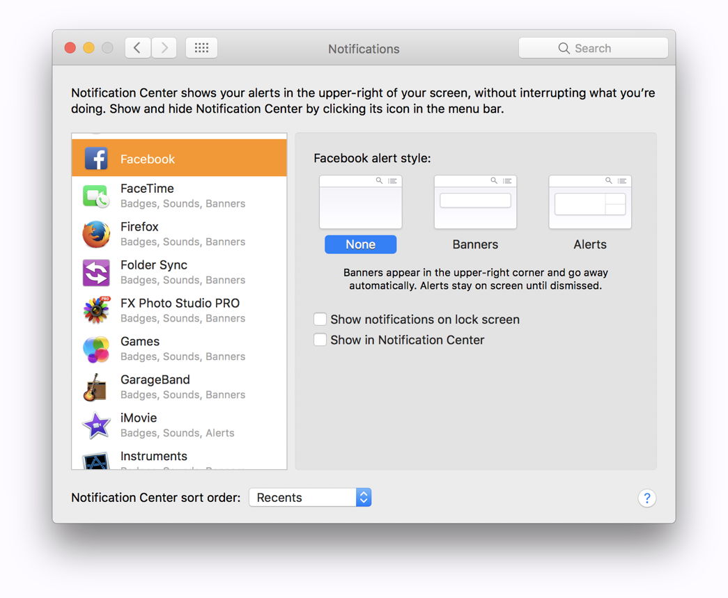 Forgetting Facebook and annulling notifications – The Eclectic Light ...