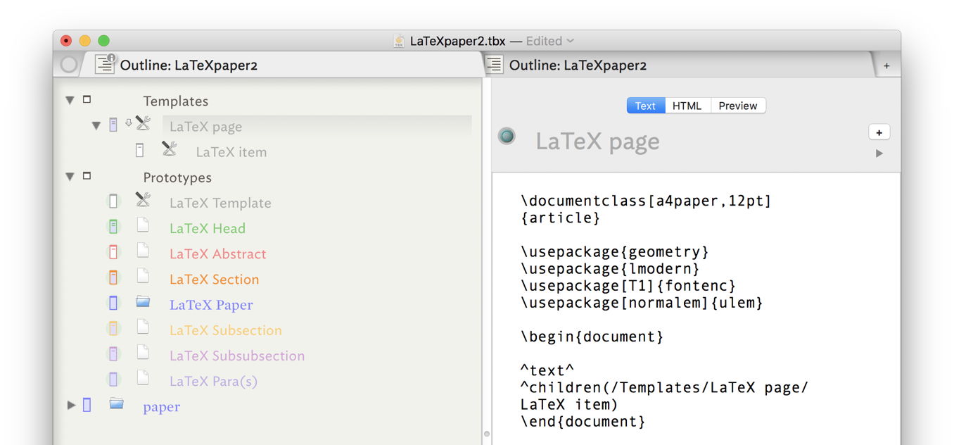 LaTeXport: writing LaTeX documents using Tinderbox – The Eclectic Light ...