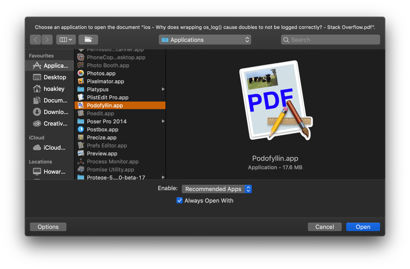 How to get the right app to open a document and fix LaunchServices ...