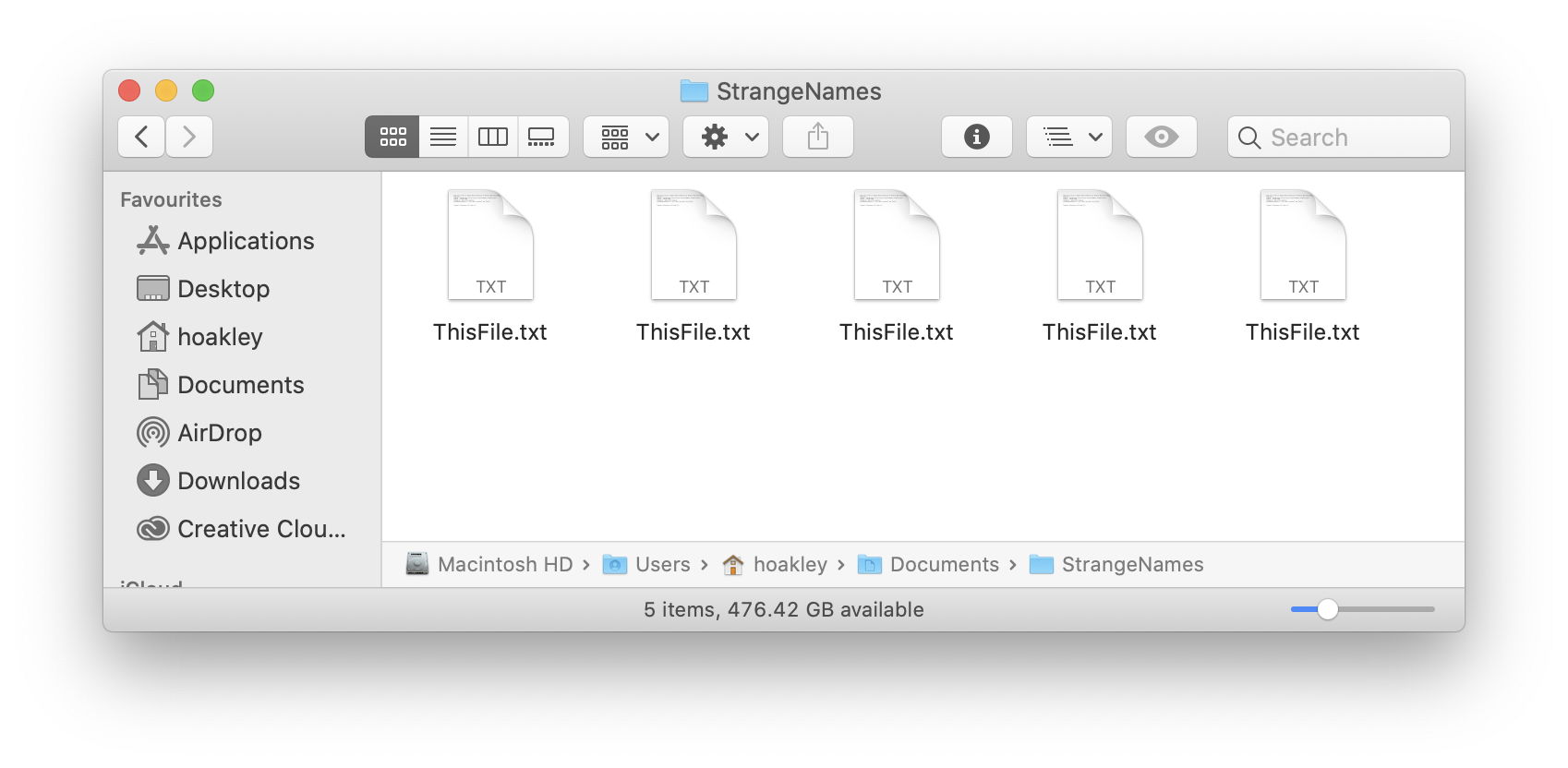 Watch that space: More fun with Unicode in file names – The Eclectic ...