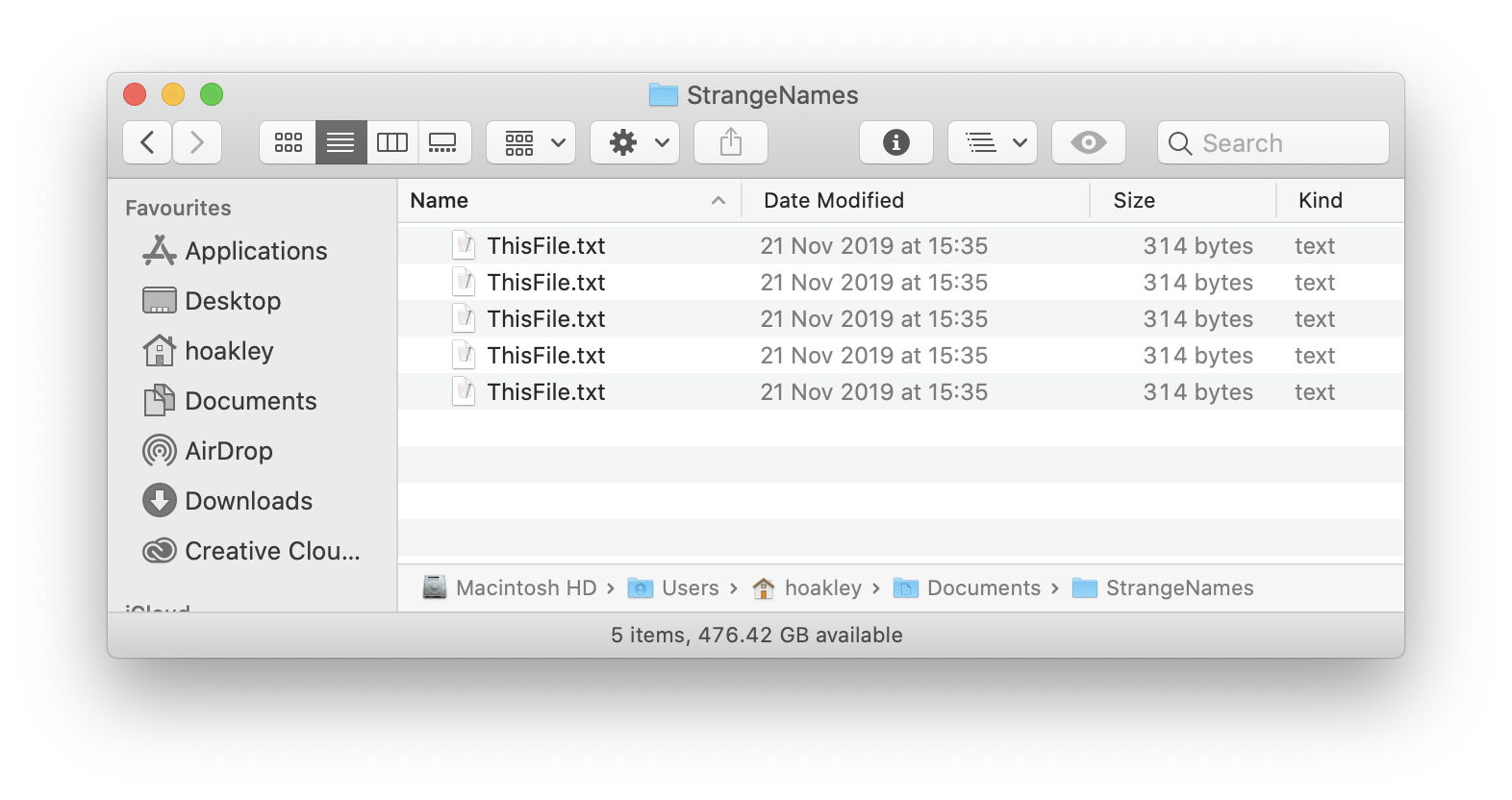 Watch that space: More fun with Unicode in file names – The Eclectic ...