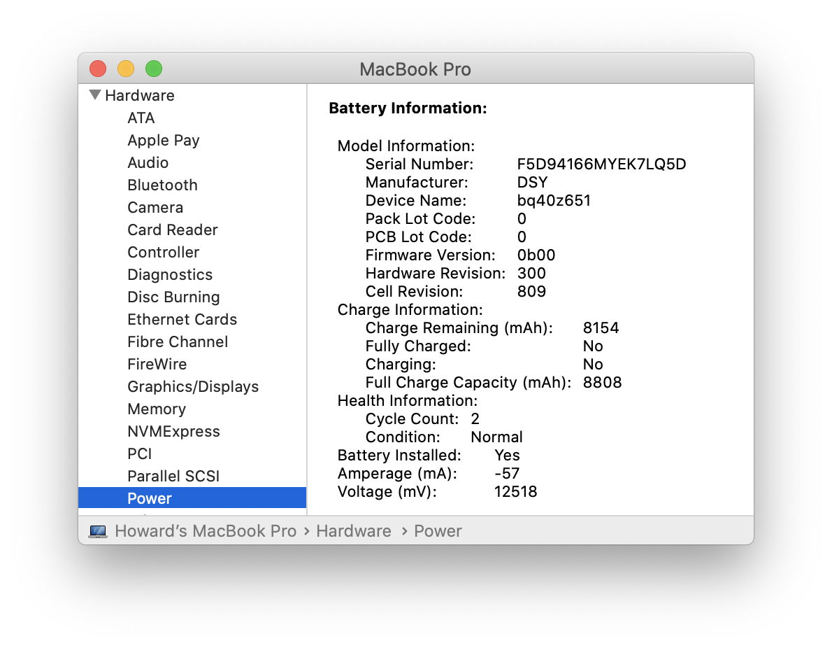 Battery health management in Catalina 10.15.5 – The Eclectic Light Company