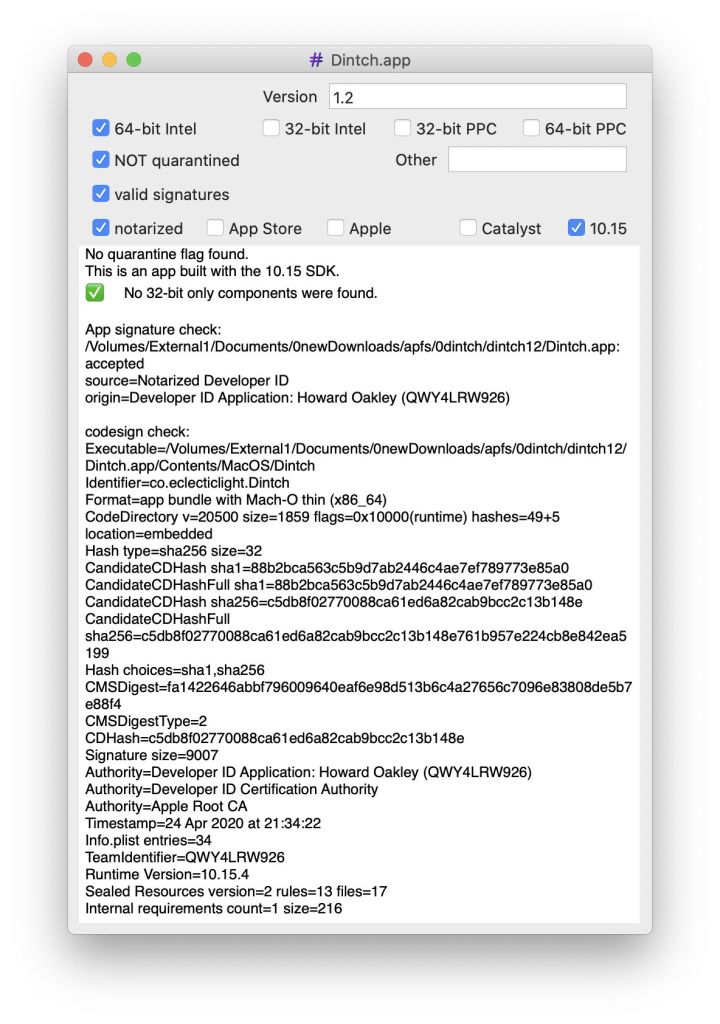 A user’s guide to code signatures and notarization – The Eclectic Light ...