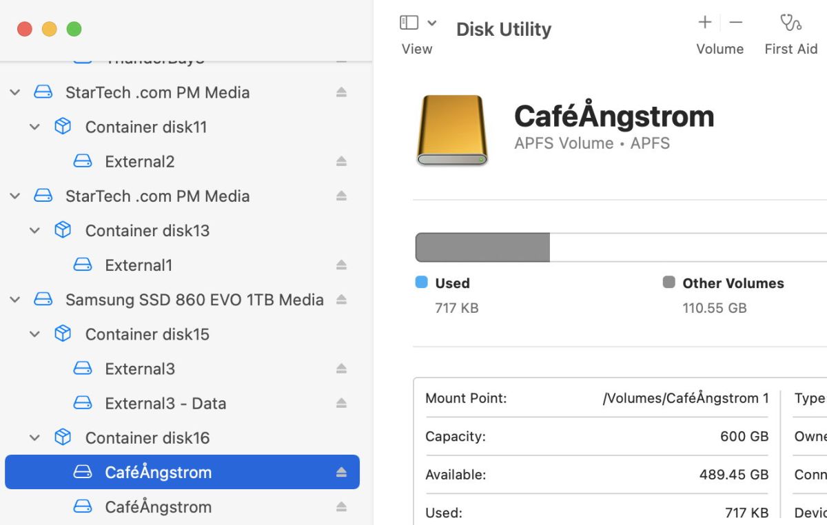 Volume names are still a Unicode mess – The Eclectic Light Company