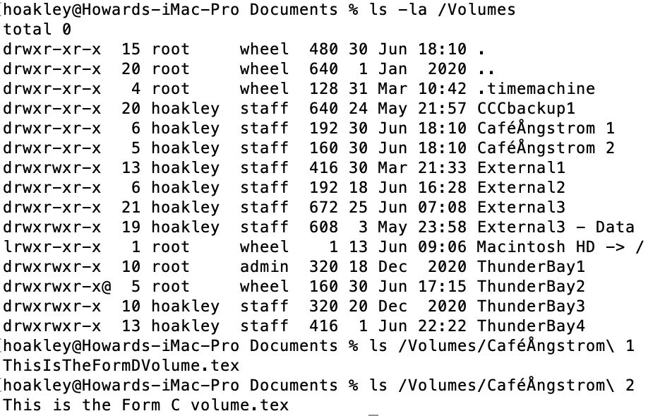 Volume names are still a Unicode mess – The Eclectic Light Company