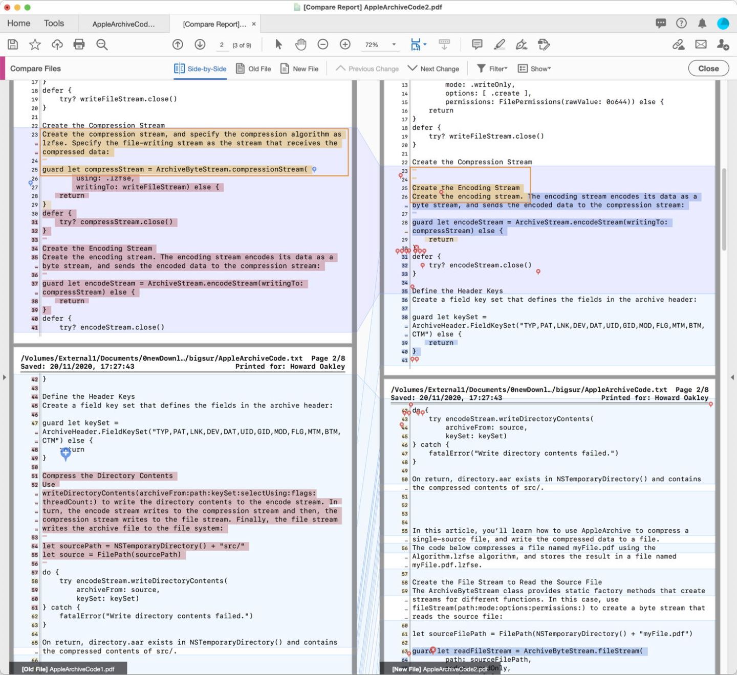 How to compare two PDF documents – The Eclectic Light Company