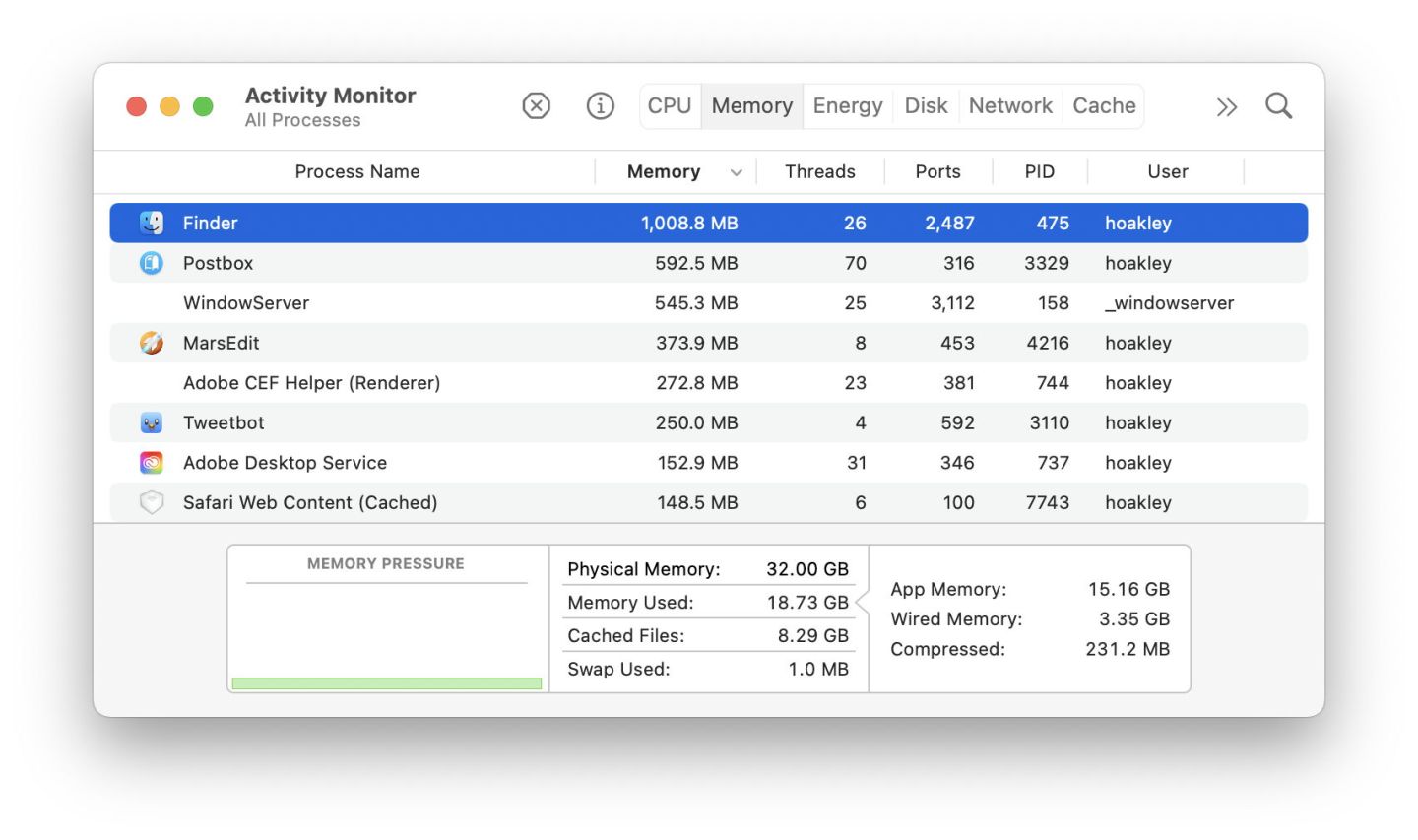 What to do when an app uses too much memory – The Eclectic Light Company