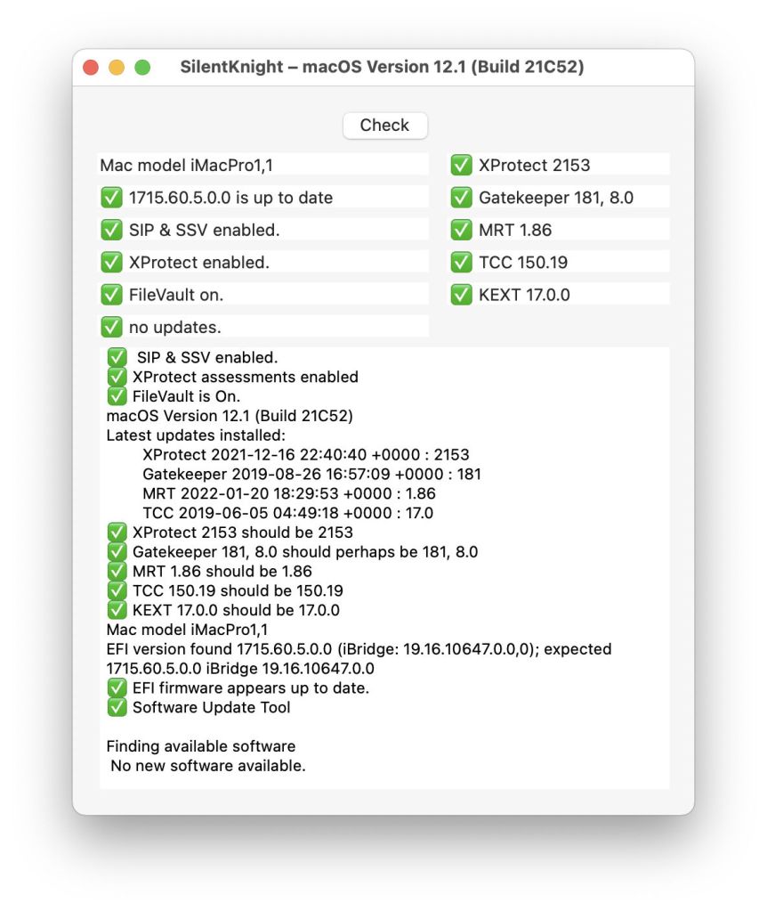 How to check your Mac is secure – The Eclectic Light Company