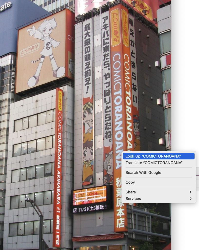 Read Japanese using Live Text and Translation – The Eclectic Light Company