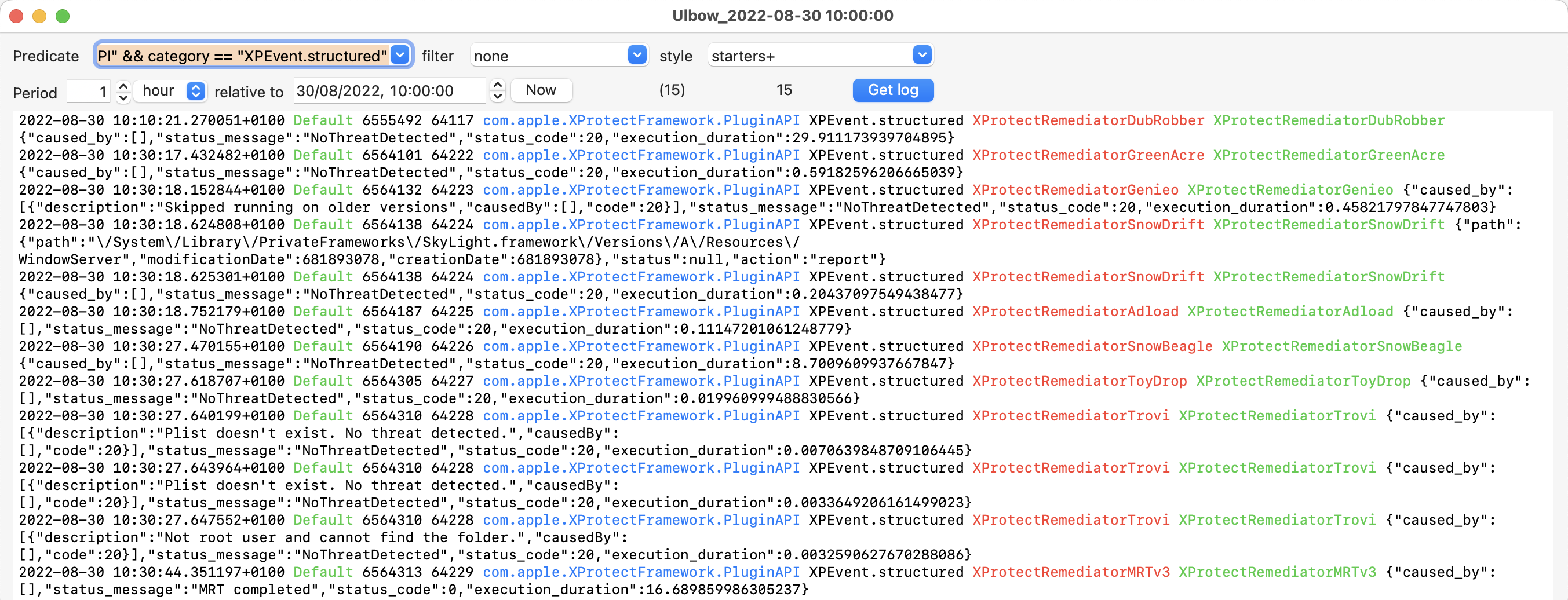 Hunting malware protection in the log – The Eclectic Light Company