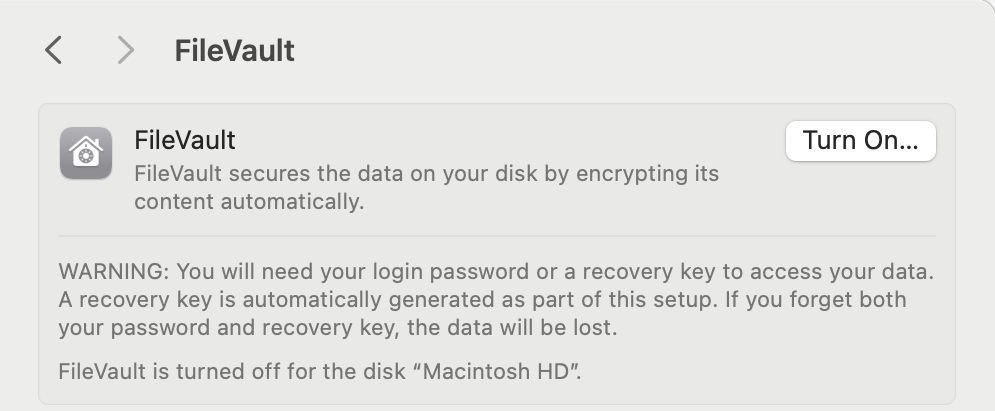 What to do when offered a new FileVault Recovery Key – The Eclectic ...