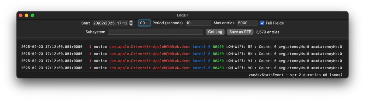 Introducing LogUI: an experimental log browser – The Eclectic Light Company