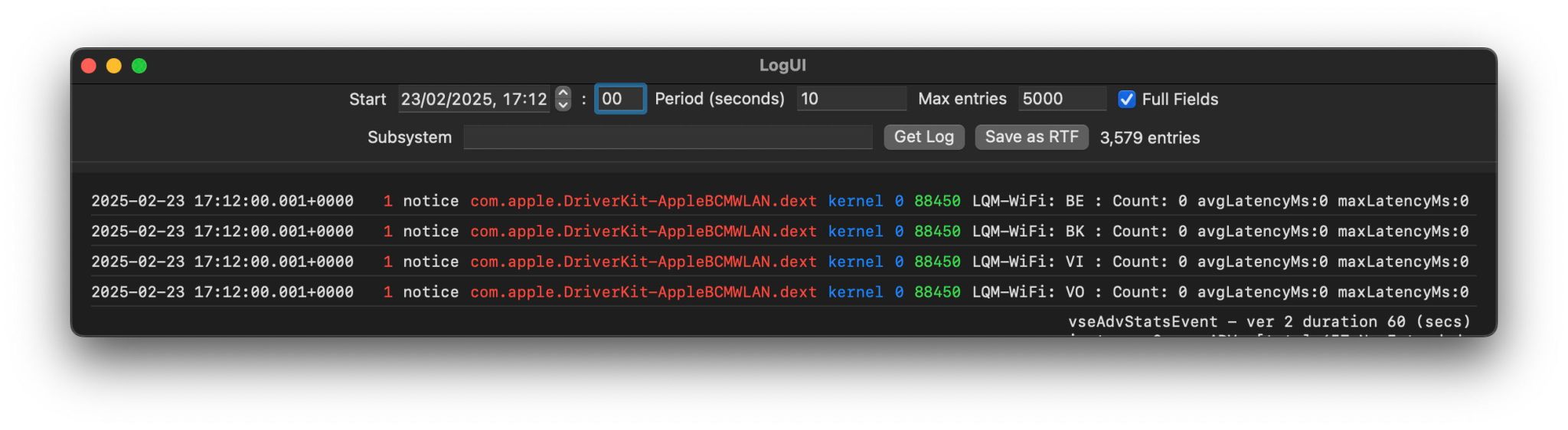 Introducing LogUI: an experimental log browser – The Eclectic Light Company