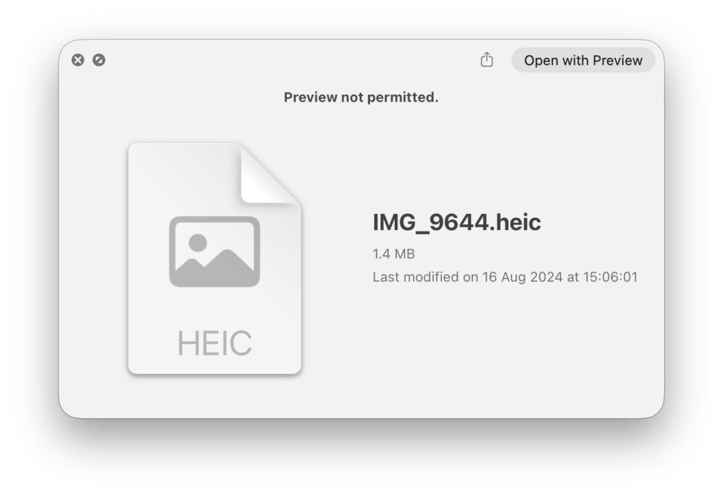 What blocks QuickLook from some directories? – The Eclectic Light Company